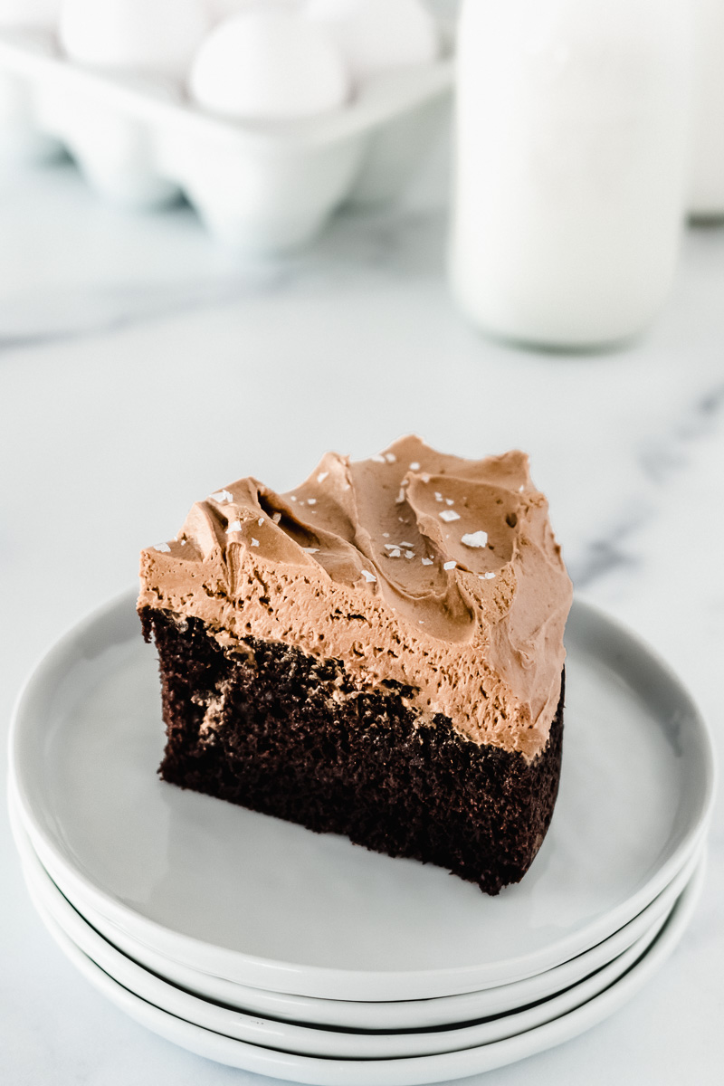 The Best Small Dark Chocolate Snack Cake - Buckets of Yum
