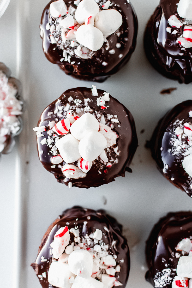 Mini Peppermint Hot Cocoa Cakes - Buckets of Yum