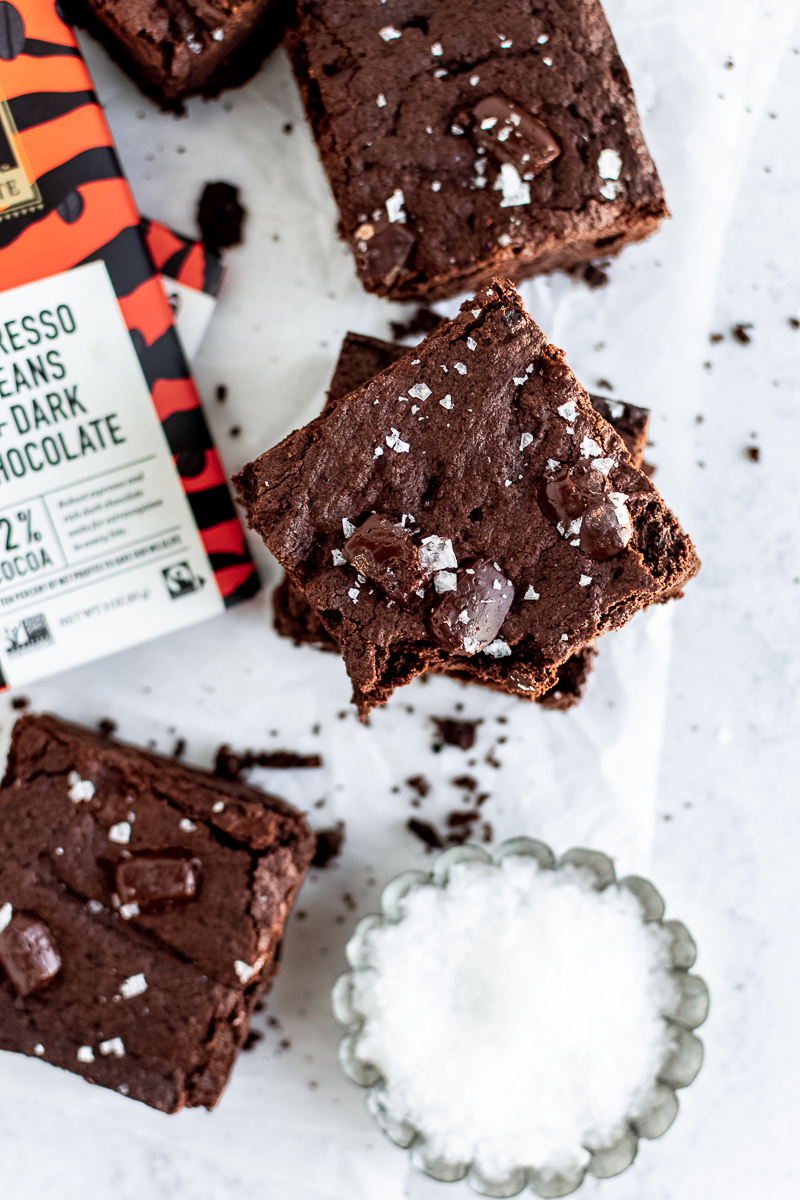 Dark Chocolate Espresso Brownies - Buckets of Yum