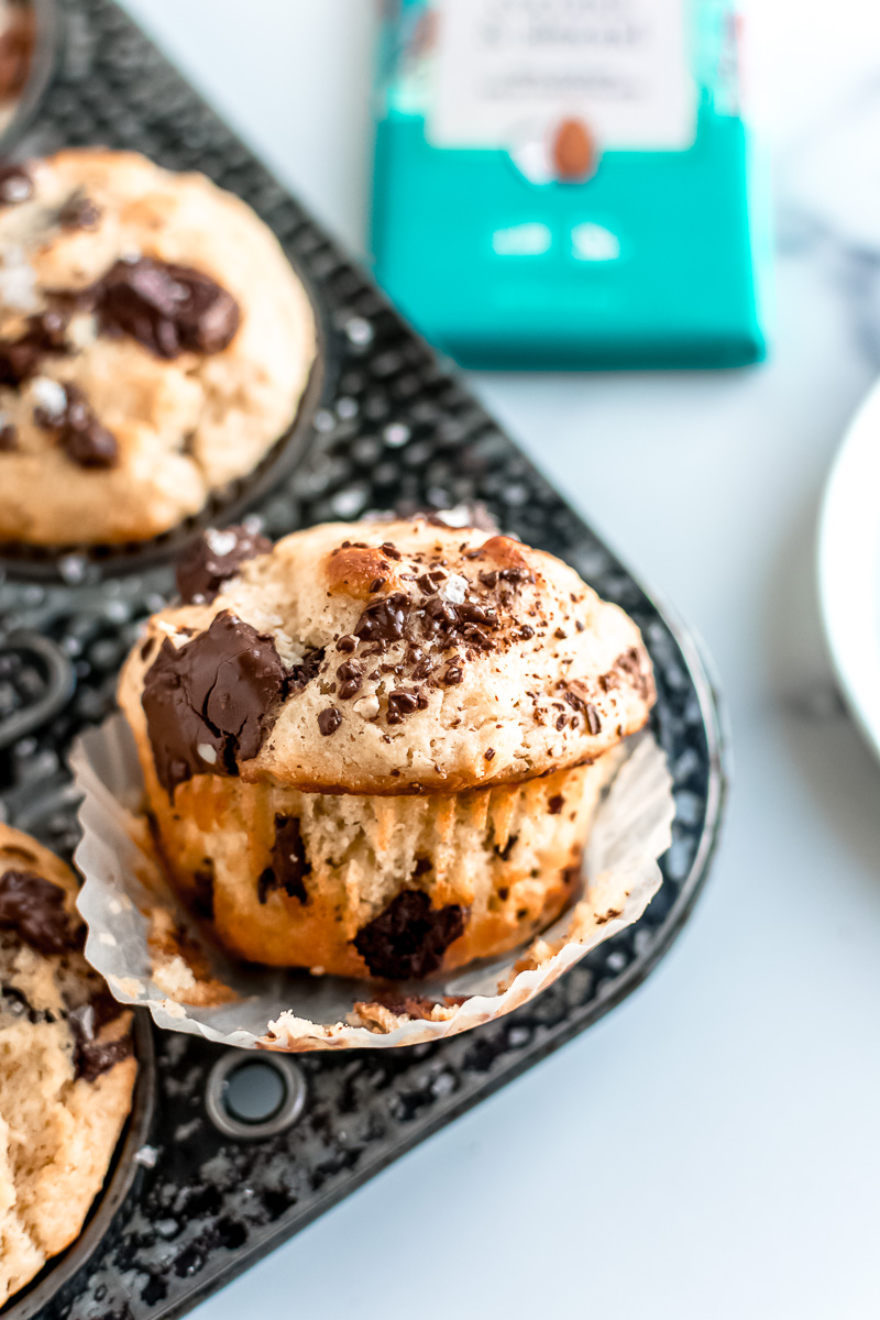 Coconut Almond Chocolate Chunk Muffins - Buckets of Yum