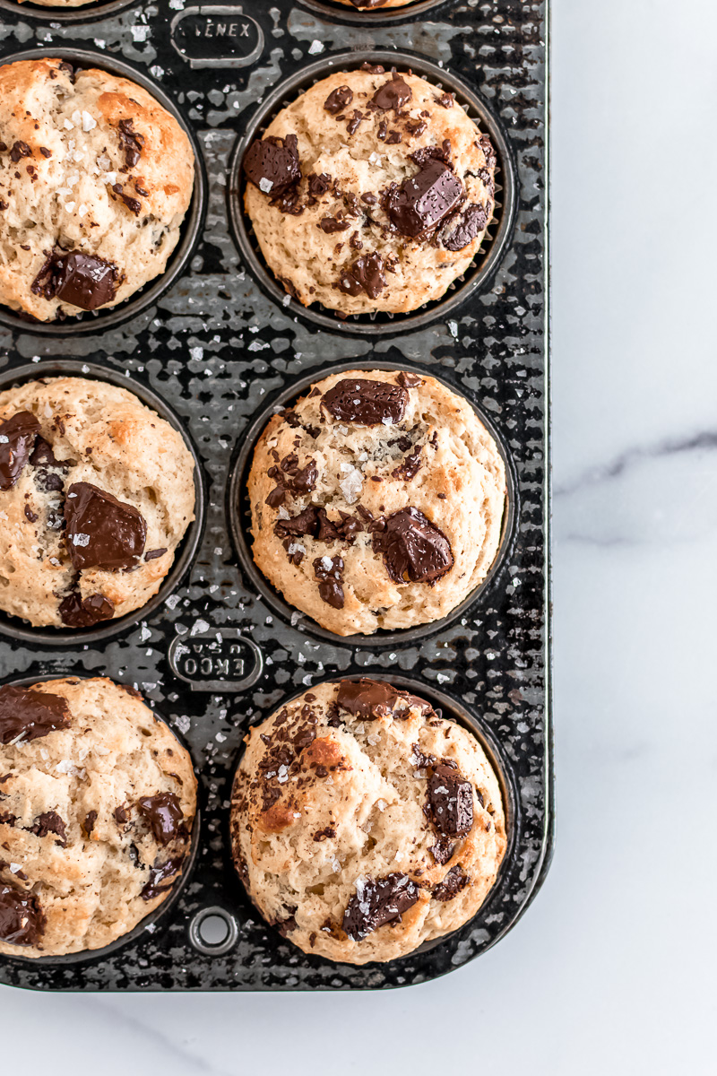 Coconut Almond Chocolate Chunk Muffins - Buckets of Yum